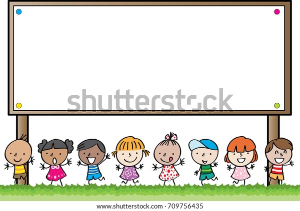 Cartoon Kids Border 库存矢量图（免版税）709756435