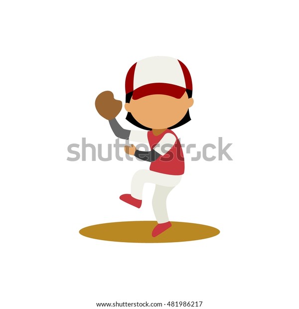 Cartoon Kids Playing Baseball Vector Illustration: vetor stock (livre ...