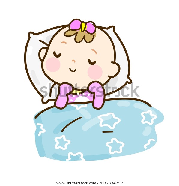 Cartoon Kids Sleeping Character Vector Stock Vector (Royalty Free ...