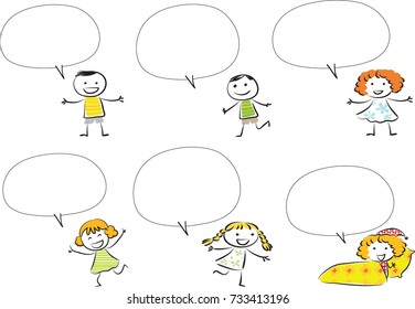 1,196 Boy girl blank speech bubble Images, Stock Photos & Vectors ...