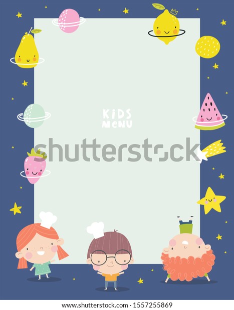 Cartoon Kids Vector Print Funny Children Stock Vector (Royalty Free ...