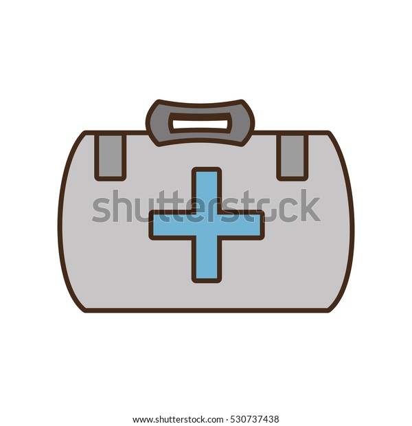 Cartoon Kit First Aid Cross Emergency Stock Vector (Royalty Free ...