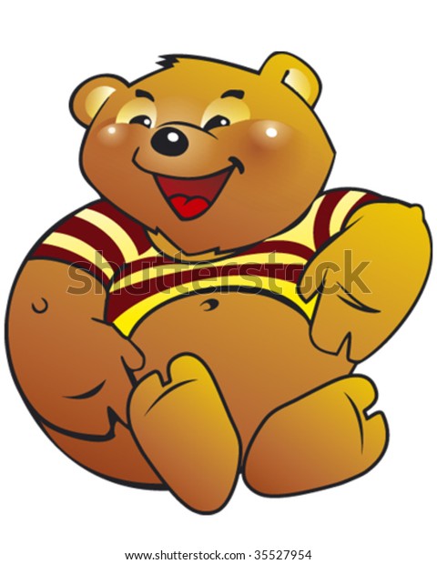 Cartoon Laughing Bear Vector Illustration Stock Vector (Royalty Free ...