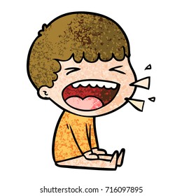 Cartoon Laughing Man Stock Vector (Royalty Free) 716097895 | Shutterstock