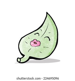 Cartoon Leaf Face Stock Vector (Royalty Free) 224695096 | Shutterstock