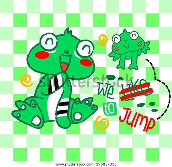 Cartoon Leap Frogs Vector Stock Vector (Royalty Free) 195837338 ...