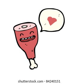 Cartoon Leg Ham Professing Love Stock Vector (Royalty Free) 84240151 ...