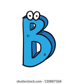 Cartoon Letter B Stock Vector (Royalty Free) 130887368