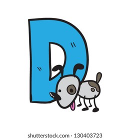 Cartoon Letter D Stock Vector (Royalty Free) 130403723 | Shutterstock