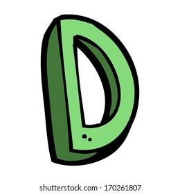 Cartoon Letter D Stock Vector (Royalty Free) 170261807 | Shutterstock