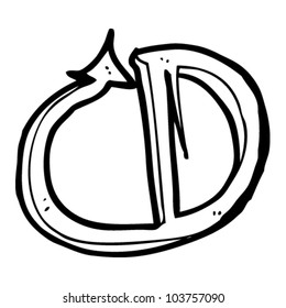 Cartoon Letter D Devil Tail Stock Vector (Royalty Free) 103757090 ...