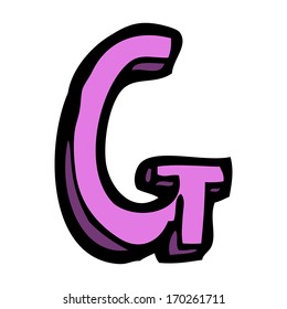Cartoon Letter G Stock Vector (Royalty Free) 170261711 | Shutterstock