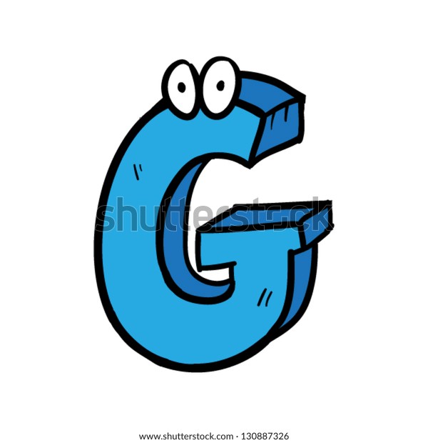 Cartoon Letter G Stock Vector (Royalty Free) 130887326