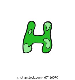 Cartoon Childish Letter H Stock Vector (Royalty Free) 118065169