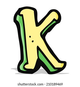 Cartoon Letter K Stock Vector (Royalty Free) 186489176 | Shutterstock