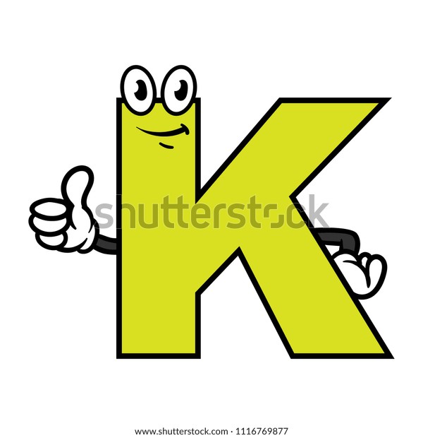 Cartoon Letter K Character Stock Vector (Royalty Free) 1116769877 ...