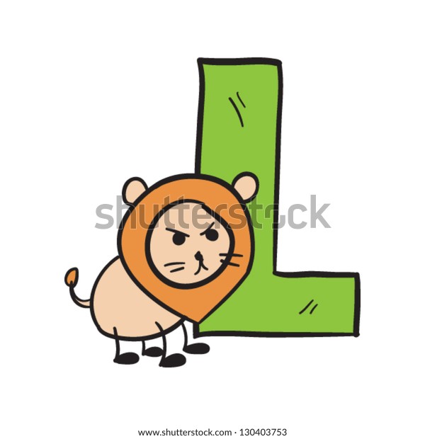 Cartoon Letter L Stock Vector (Royalty Free) 130403753