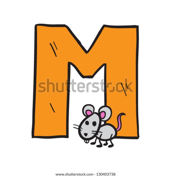 Cartoon Letter M Stock Vector (Royalty Free) 130403738 | Shutterstock