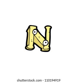 Cartoon Letter N Stock Vector (Royalty Free) 110194919 | Shutterstock