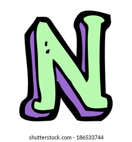 Cartoon Letter N Stock Illustration 192531935