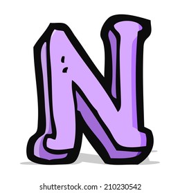 Cartoon Letter N Stock Vector (Royalty Free) 210230542 | Shutterstock