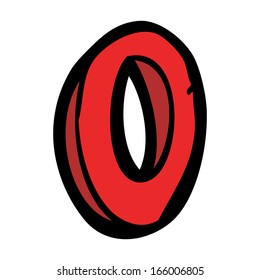 Cartoon Letter O Stock Vector (Royalty Free) 210211684