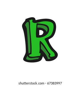 Cartoon Letter R Stock Vector (Royalty Free) 67383997 | Shutterstock