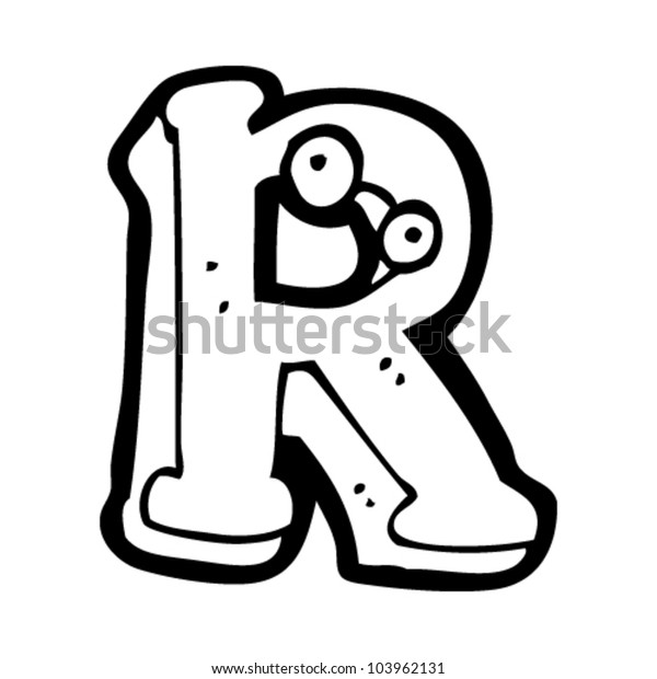 Cartoon Letter R Face Stock Vector (Royalty Free) 103962131