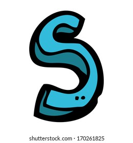 Cartoon Letter S Stock Vector (Royalty Free) 170261825 | Shutterstock