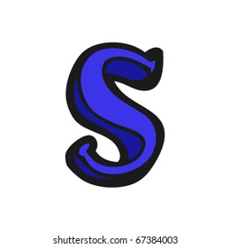 letras de dibujos animados s: vector de stock (libre de regalías ...