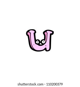 Cartoon Letter U Stock Vector (Royalty Free) 110200379 | Shutterstock