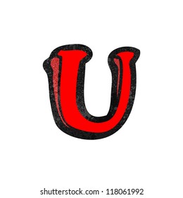 Cartoon Letter U Stock Vector (Royalty Free) 118061992 | Shutterstock