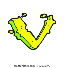 Cartoon Letter V Stock Vector (Royalty Free) 112536392 | Shutterstock