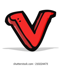 Cartoon Letter V Stock Vector (Royalty Free) 166007204 | Shutterstock