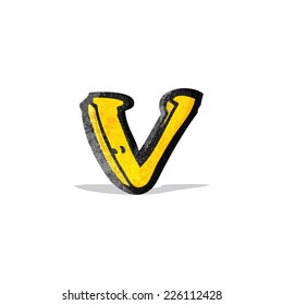 Cartoon Letter V Stock Vector (Royalty Free) 226112428 | Shutterstock