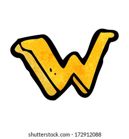 Cartoon Letter W Stock Vector (Royalty Free) 186533792