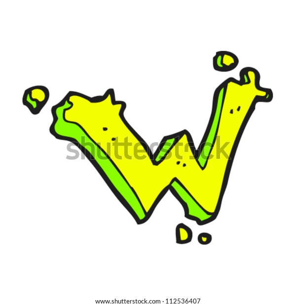 Cartoon Letter W Stock Vector (Royalty Free) 112536407 | Shutterstock