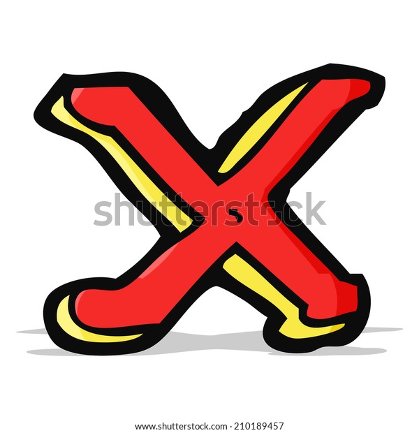 Cartoon Letter X Stock Vector (Royalty Free) 210189457 | Shutterstock