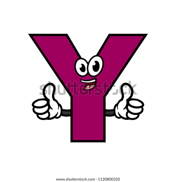 Cartoon Letter Y Character Stock Vector (Royalty Free) 1120800320 ...