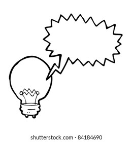 Cartoon Red Light Bulb Symbol Speech: vetor stock (livre de direitos ...