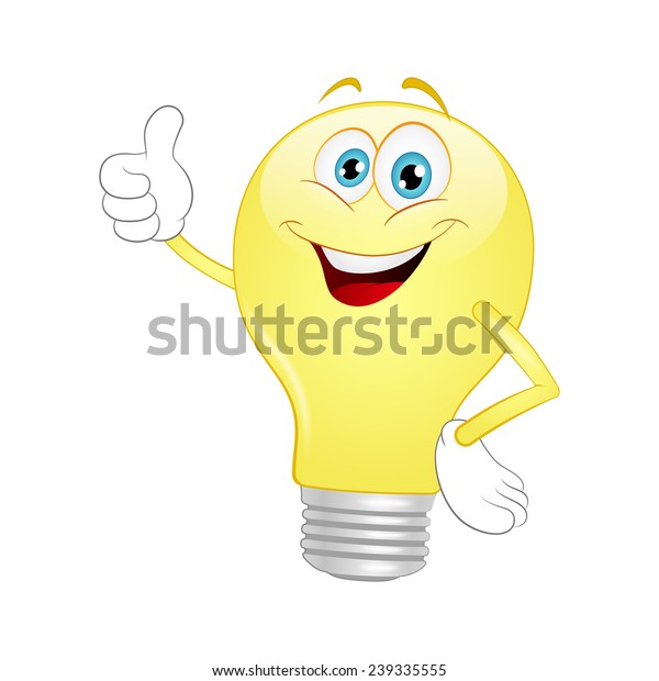Cartoon Light On White Background Vector Stock Vector (Royalty Free ...