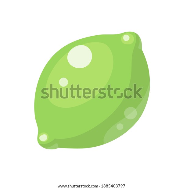 Cartoon Lime Isolated On White Background Stock Vector (Royalty Free ...