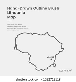 Cartoon Lithuania Map Hand Drawn Lithuania: vector de stock (libre de ...