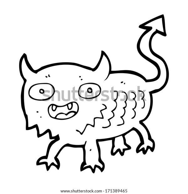 Cartoon Little Demon Stock Vector (Royalty Free) 171389465 | Shutterstock