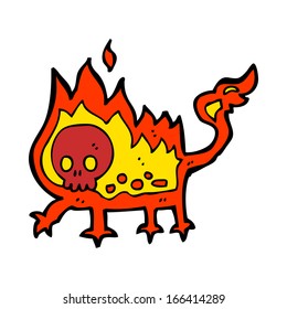 Cartoon Little Fire Demon Stock Vector (Royalty Free) 166414289 ...