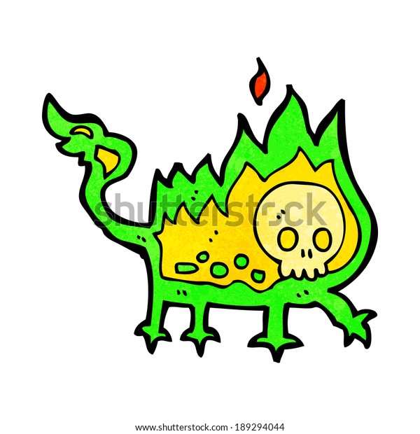 Cartoon Little Fire Demon Stock Vector (Royalty Free) 189294044 ...
