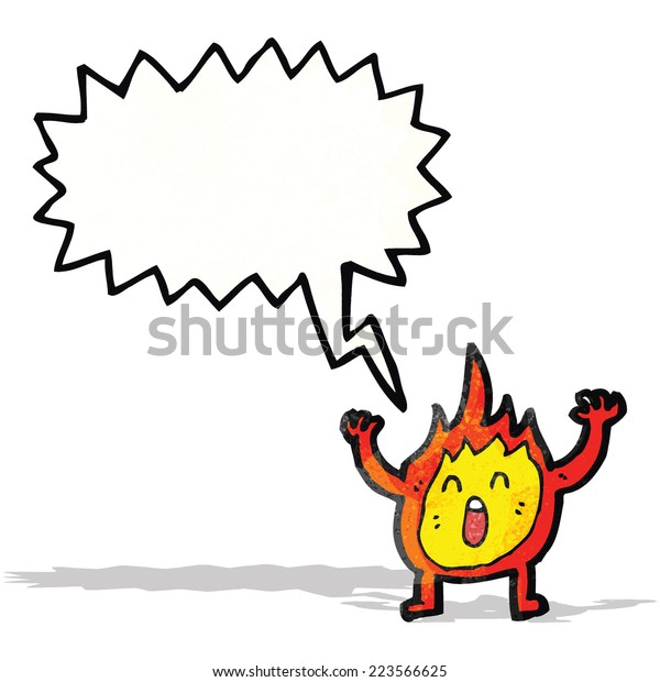 Cartoon Little Flame Stock Vector (Royalty Free) 223566625 | Shutterstock