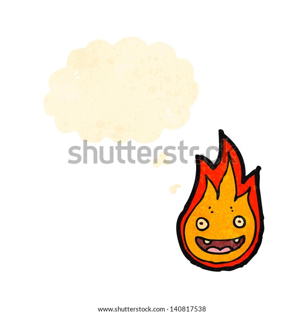 Cartoon Little Flame Creature Stock Vector (Royalty Free) 140817538 ...