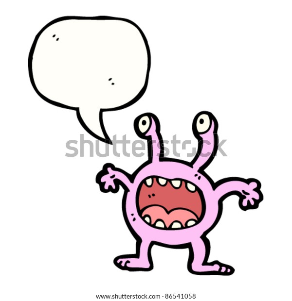 Cartoon Little Monster Talking Stock Vector (Royalty Free) 86541058 ...
