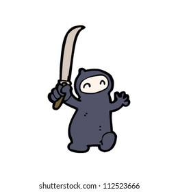 Cartoon Little Ninja Stock Vector (Royalty Free) 112523666 | Shutterstock